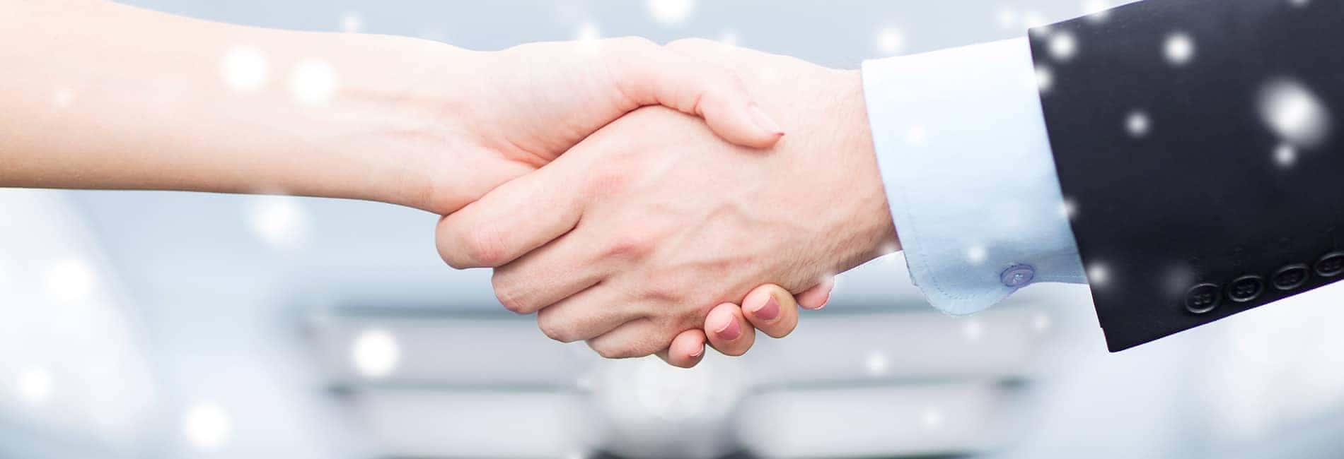 Business Shaking Hands Banner