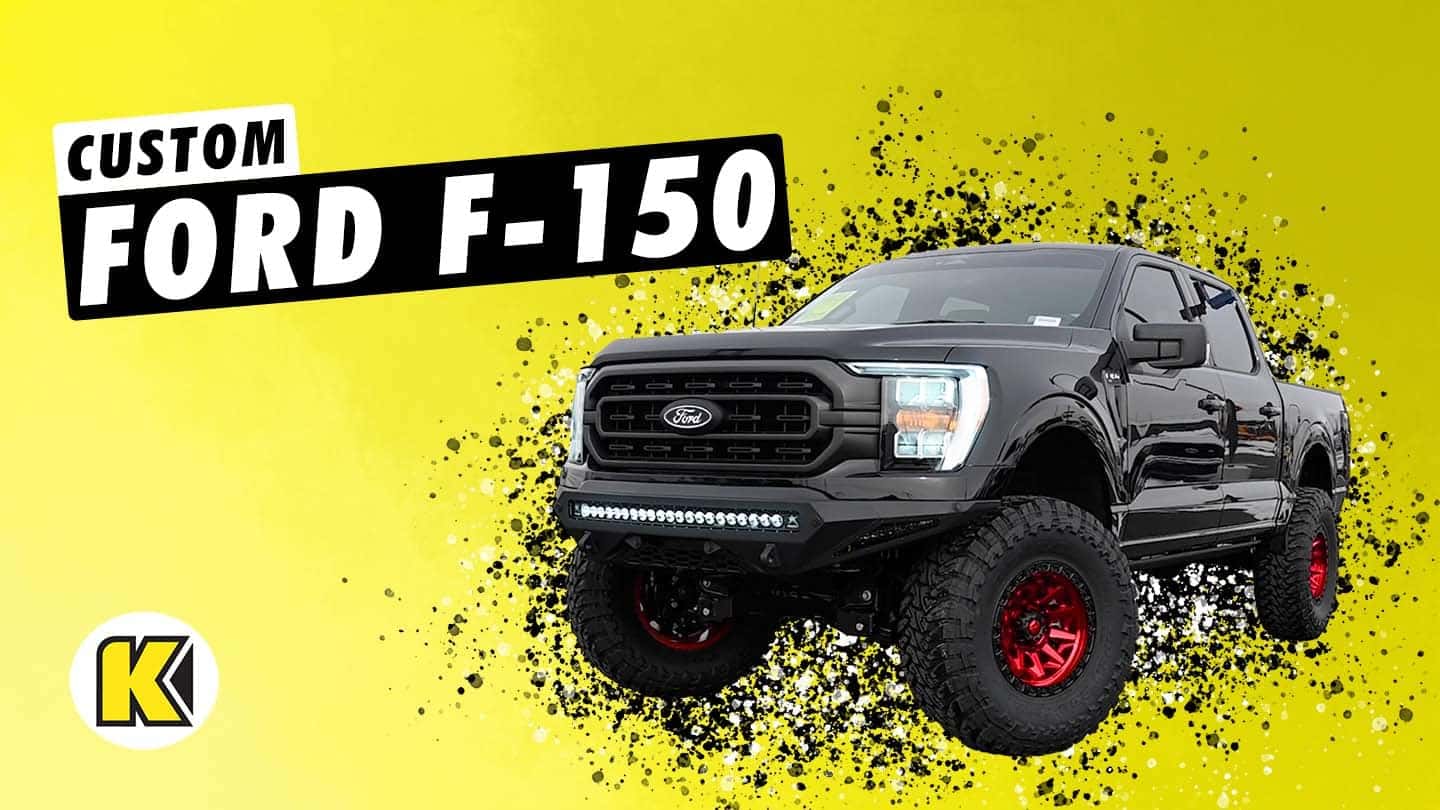 Custom Black Ford F-150 XLT on Red Fuel Off-Road Covert Wheels ...