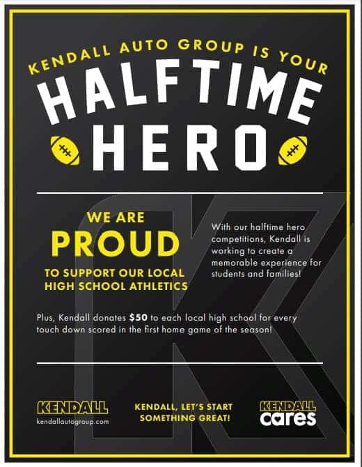 Kendall Halftime Hero Competition & Donation: Scoring for a Cause ...