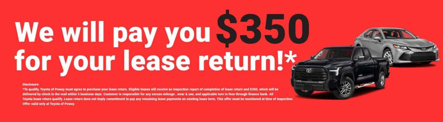 We Will Pay You for Your Lease Return! | Toyota of Poway