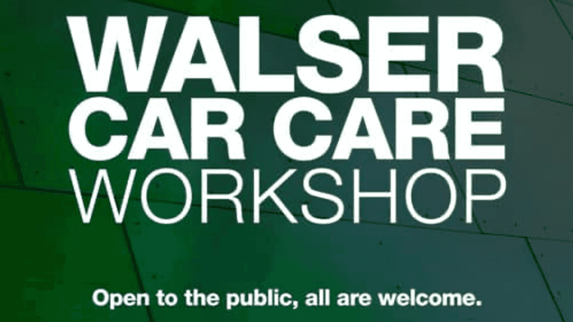 Walser Car Care Workshop | Walser Automotive Group