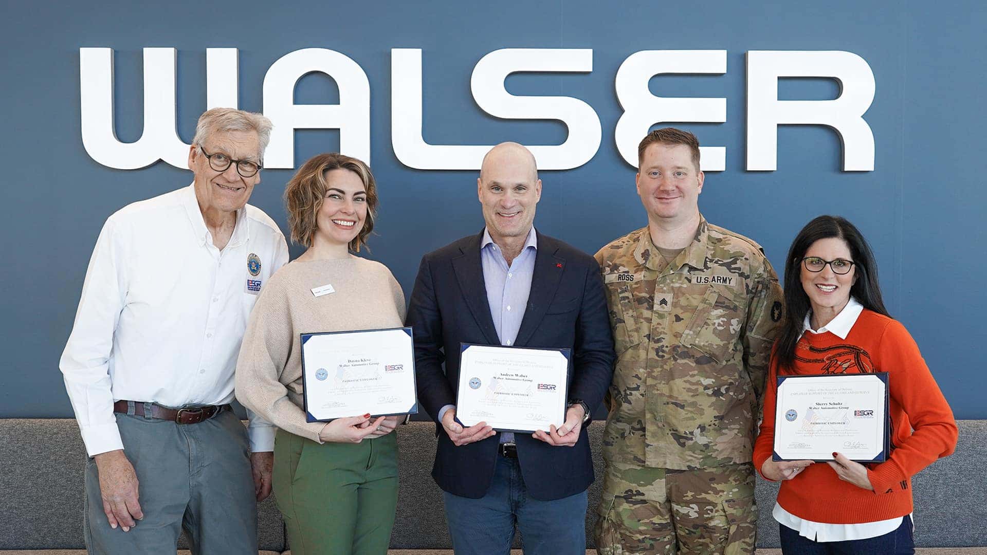 Walser Leaders Honored with Patriot Award by ESGR | Walser Automotive Group